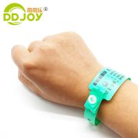 China Custom PVC Identification Armband for Child Park Charity Events Red 250x25mm for sale