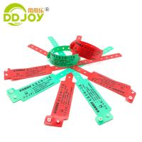 China Custom PVC Identification Armband for Child Park Charity Events Red 250x25mm for sale