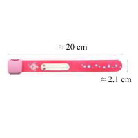 China Waterproof Anti-Lost Kids ID Tracking Bracelet PVC 200x20mm Custom Logo for sale