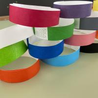 China Paper Identification Tyvek Wristbands Custom Logo and Barcode for Identification for sale
