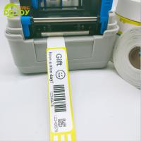China Waterproof Yellow Self Adhesive Direct Thermal ID Wristbands for Event Identification for sale