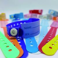 China Disposable Waterproof PVC Medical ID Wristbands 250x25mm Adult Child for sale