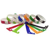 China Waterproof Disposable Wristband 250mm x 25mm for Park Events Custom Logo for sale