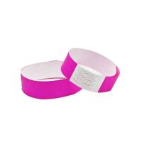 China Tyvek Wristband 250x25mm Strong Adhesive Closure Waterproof Event Wristband for sale