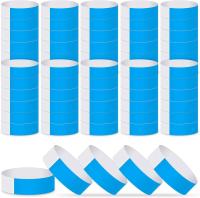 China Tyvek Wristband 250x25mm Strong Adhesive Closure Waterproof Event Wristband for sale