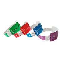 China Custom PE Plastic Wristbands for Events Logo Size 250x25mm Waterproof Tear Resistant for sale