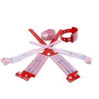 China Custom PVC Patient ID Wristband 250x25mm Waterproof Vinyl Hospital Bracelet 100pcs for sale