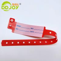 China Custom PVC Patient ID Wristband 250x25mm Waterproof Vinyl Hospital Bracelet 100pcs for sale
