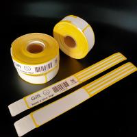 China Printable Identification Bracelets for Thermal Printing and Self Adhesive for sale