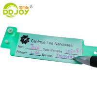 China Yellow Soft PVC Patient ID Wristband 250x25mm Waterproof Custom Logo Hospital Band for sale