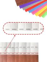 China Custom Logo Tyvek Wristbands Waterproof Paper Bracelets 250x25mm for Events for sale