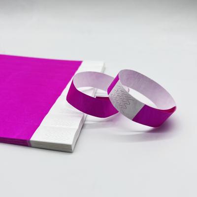 China Custom Printed Tyvek Wristbands 25mm x 250mm Tear Resistant for Events Parties OEM Logo for sale