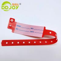 China Custom PVC Vinyl Medical Patient ID Wristband for Adults Children 250x25mm Bulk for sale