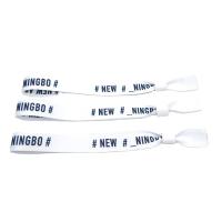 China Custom RFID Chip Wristbands Satin Fabric Bracelets 350x15mm for Events Festivals for sale