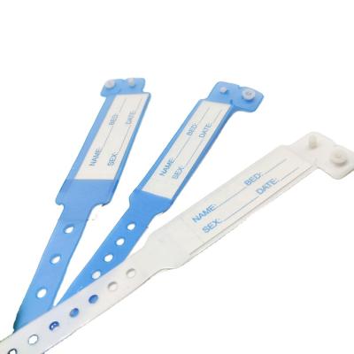 China PVC Hospital Identification Wristband with Insert Card Adult 250mm Child 170mm Custom Logo for sale