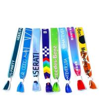 China Custom RFID Wristbands for Events 350x15mm Satin Fabric with Logo Printing for sale