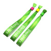China Custom RFID Wristbands for Events 350x15mm Satin Fabric with Logo Printing for sale