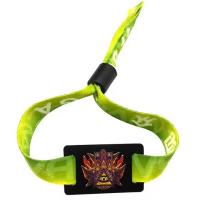 China Custom RFID Wristbands for Events 350x15mm Satin Fabric with Logo Printing for sale