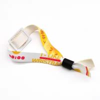 China 350x15mm Custom RFID Wristbands Satin Fabric with Logo Printing for Events for sale