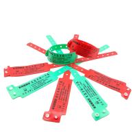 China Custom PVC Wristband 250x25mm Waterproof ID Bracelet for Events Parks and Playgrounds for sale