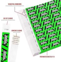 China Tyvek Wristbands 250x25mm Waterproof Tear Resistant Paper Bracelets for Events for sale