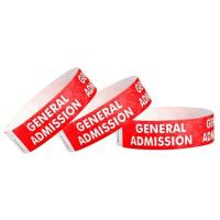 China Tyvek Wristbands 250x25mm Waterproof Tear Resistant Paper Bracelets for Events for sale