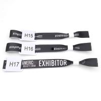 China Custom Logo Polyester Wristbands 350x15mm Satin Fabric RFID Chip for Party Events for sale