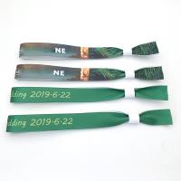 China Custom Logo Polyester Wristbands 350x15mm Satin Fabric RFID Chip for Party Events for sale