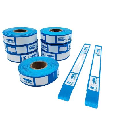 China Thermal Print Adhesive Wristband 258x30mm for Scenic Events Admission Tickets for sale
