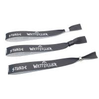 China Custom Satin Fabric Wristbands for Events Parties 350x15mm with Logo Printing for sale