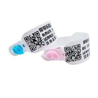 China Thermal Print Barcode Wristband 257x32mm Adult Size for Events and Access Control for sale