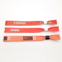 China Custom Satin Fabric Wristbands for Events Parties 350x15mm with Logo Printing for sale