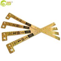 China Custom Holographic Wristband 250x25mm Snap Clasp Plastic Event Bracelet for Parties Festivals Clubs for sale