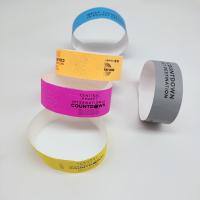 China Custom Tyvek Paper Wristbands for Promotions 250x25mm One Color Printing for sale
