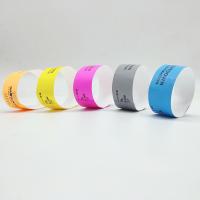 China Custom Tyvek Paper Wristbands for Promotions 250x25mm One Color Printing for sale