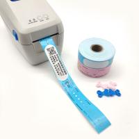 China Disposable Thermal Wristband 205x25mm Waterproof QR Code Custom Printing Paper Event for sale