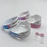 China Disposable Thermal Wristband 205x25mm Waterproof QR Code Custom Printing Paper Event for sale