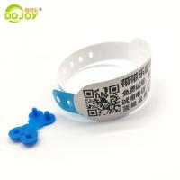 China Disposable Thermal Wristband 205x25mm Waterproof QR Code Custom Printing Paper Event for sale