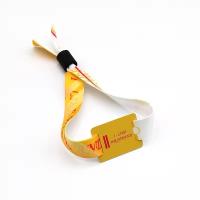 China Woven Polyester Party Ribbon Wristbands 350x15mm Customizable Bulk for sale