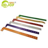 China Customizable Holographic Wristband for Events 250x25mm Orange Waterproof Tear Resistant for sale
