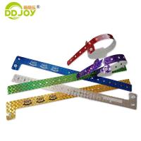 China Customizable Holographic Wristband for Events 250x25mm Orange Waterproof Tear Resistant for sale