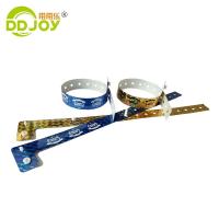 China Customizable Holographic Wristband for Events 250x25mm Orange Waterproof Tear Resistant for sale