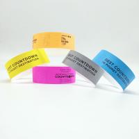 China Custom Disposable Tyvek Wristband 250x25mm for Events Parties Festivals for sale