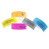 China Tyvek Waterproof Paper Wristbands for Events 250x25mm Durable Tear Resistant for sale