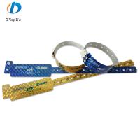 China Custom Logo Holographic PVC Wristband 250x25mm Waterproof Anti-Allergy Event ID for sale