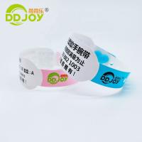 China Custom Logo Waterproof Disposable Thermal Identification Wristband 257x32mm for Events Party Club for sale