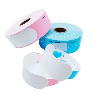 China Thermal Printable Waterproof ID Wristband 257x32mm for Festival Park Barcode QR Code for sale