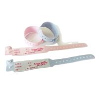 China Customized PVC Medical Wristband for Kids Pink 250x25mm Adult Size OEM One Color Printing for sale