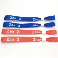 China Custom RFID Chip Satin Fabric Wristbands Yellow 350x15mm for Party Event Management for sale