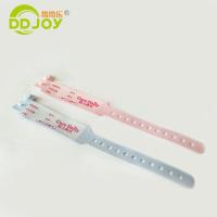 China Customized PVC Medical Wristband for Kids Pink 250x25mm Adult Size OEM One Color Printing for sale